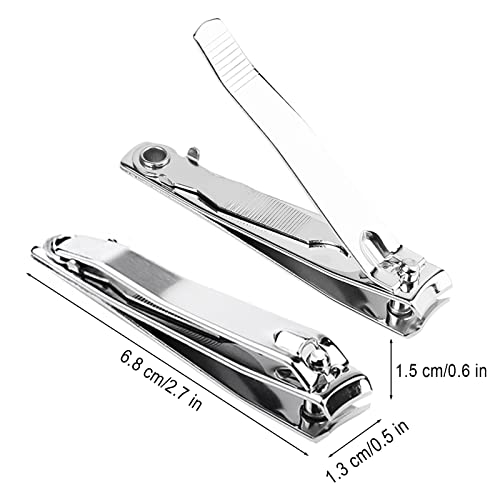 Thickened Stainless Steel Nail Clippers with Nail File, Nail Clippers Bulk,Bulk Nail Clippers for Homeless Individually Wrapped, for Homeless,Shelter, Air Bnb, Hotel 2.7inches (50 PCS)