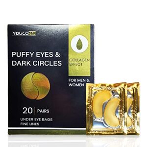 youcomx under eye patches for puffy eyes & dark circles 20 pairs