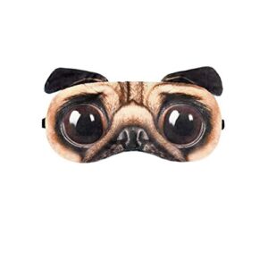 beauty cute sleep eye mask soft eyeshade for sleeping & travel,pug