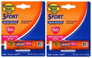 banana boat sport spf 50 sunscreen lip balm (2 pack)