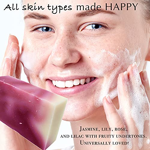 Naturelle ORGANICS All Natural Olive Oil Cold Process Bar Soap for Face and Body for Men and Women (Plumeria, 1 Bar)