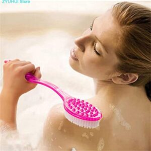 INGVY Dry Brushing Body Brush Bath Brush Back Body Bath Shower Sponge Scrubber Brushes with Handle Exfoliating Scrub (Color : 1)