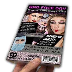 Bad Face Day Mask - Makeup Correction System Gag Gift - Novelty Beauty Treatment for Women with Free Bonus Blindfold Mask