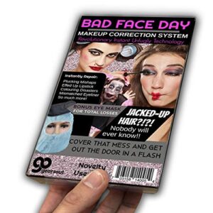 Bad Face Day Mask - Makeup Correction System Gag Gift - Novelty Beauty Treatment for Women with Free Bonus Blindfold Mask