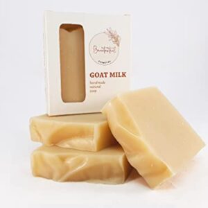 Beautential Cold Processed Handmade Soap Bar with a Luxurious Blend of All Natural Ingredients (Goat Milk)