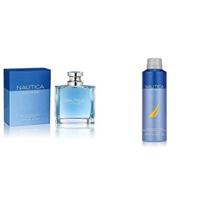 nautica voyage by nautica for men. eau de toilette spray 3.4 fl oz and nautica voyage body spray, 6 fluid ounce