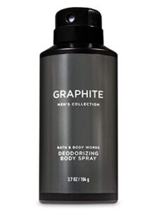 bath & body works graphite men’s deodorizing body spray, 3.7 fl oz