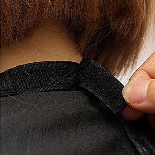 ZAWARA Mens Shave Beard Cape Carrier Haircut Apron Facial Clean Bib Clipping Catcher with Sucker Black