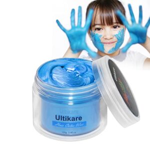 temporary hair color for kids, ultikare blue hair dye natural styling wax color instant mud cream gel 3.4 fl oz girl gifts, party, cosplay diy, children’s day