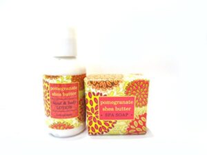 greenwich bay trading co. pomegranate shea butter soap and lotion gift set