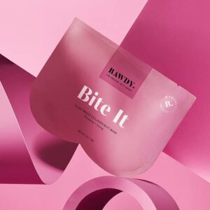 BAWDY Bite It - Plant Based Collagen Butt Mask - Hydrating + Toning Beauty Mask for Your Butt - 2 Sheets, One for Each Cheek - Clean Beauty Mask for Your Butt (2 Sheets - Single Use)