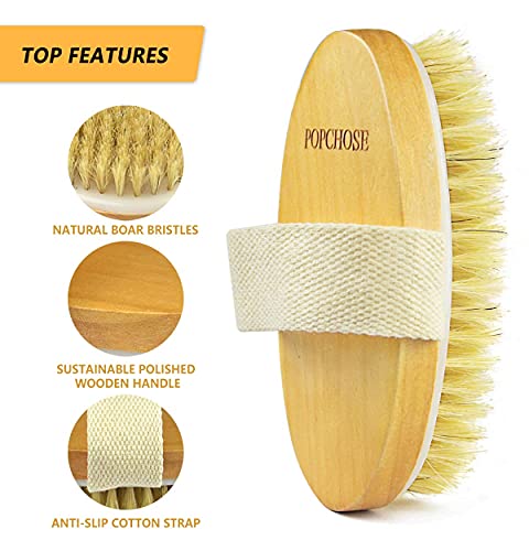 POPCHOSE Shower Steamers Aromatherapy-Dry Brushing Body Brush-- Stocking Stuffers Christmas Gifts for Women and Mom