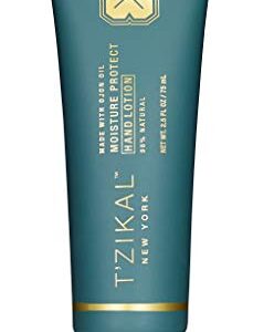 T'zikal Moisture Protect Hand Lotion (travel size) with Ojon Oil - for Itchy Hands and Dry Cracked Hands - Paraben Free Moisturizing Lavender Scented Mini Hand Lotion for Dry Hands & Sensitive Hands.