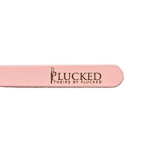 Stainless Steel Slant Tipped Tweezers by Plucked: Pack of 2 Hair Removal Tweezers for Men and Women –Slanted Tweezers for Eyebrow Plucking and Splinter Removal –Easy to Use Black and Pink Tweezers