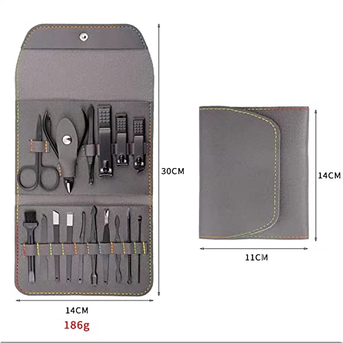 Manicure Set Professional Nail Clipper Kit, 16Pcs Stainless Steel Manicure Kit Gifts for Unisex, Manicure and Pedicure Set, Hand Foot Nail Care Tools Nail Grooming Kit with Portable Travel Case Navy