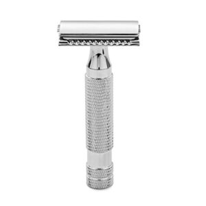 OnePlace Gifts Engraved Twin Edged Safety Razor Personalized Heavy Duty Shaving Razor For Men - 5 Blades Included