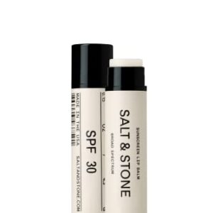 Salt & Stone SPF 30 Lip Balm (1 Pack) Broad Spectrum Lip Protection that Sinks in Effortlessly and is Water Resistant and Reef Safe - Cruelty Free, Gluten Free, Made in USA