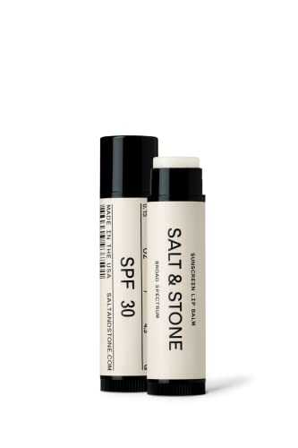 Salt & Stone SPF 30 Lip Balm (1 Pack) Broad Spectrum Lip Protection that Sinks in Effortlessly and is Water Resistant and Reef Safe - Cruelty Free, Gluten Free, Made in USA