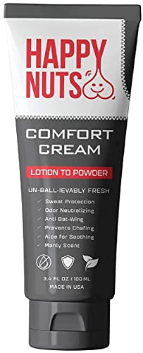 Happy Nuts Comfort Cream Ball Deodorant for Men and The Ballber Groin Hair Trimmer by Happy Nuts