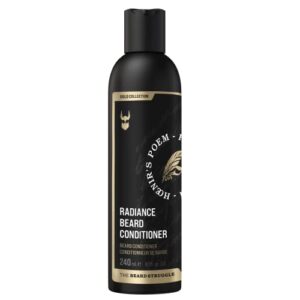 the beard struggle – marksman’s beard conditioner – gold collection, hoenir’s poem – nourish, softens, & strengthens beard – radiance beard conditioner for men (8 fl oz)