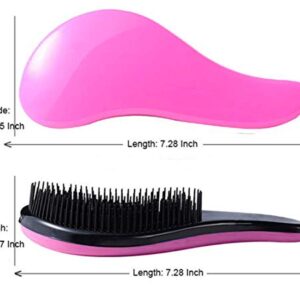 2-Pack Detangler Hair Brush for Kids & Adult - Detangling Hairbrush for Curly Straight Natural Hair Black Rosered