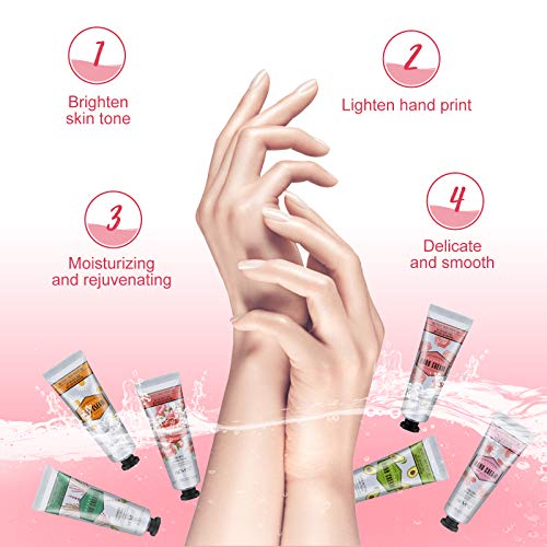 Hand Cream Set, Moisturizer Plant Fragrance Hand Lotions for Hand Care, Hand Lotion Enriched with Plant Essence More Conducive to Repair Anti Aging Anti Chapping, 30ml/Piecse (6 Pack)