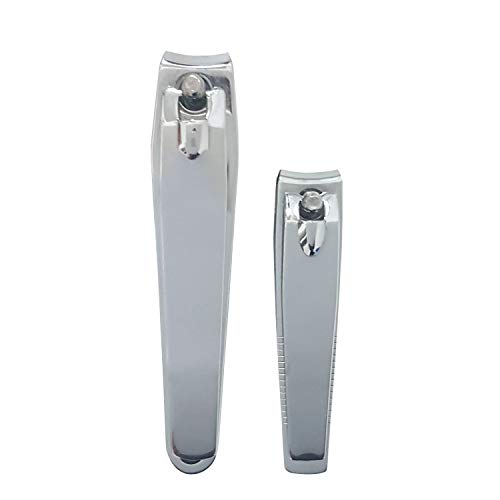 Set of 2 Bioswiss Nail Clippers, Toenail Clipper and Fingernail Clipper, Perfectly Manicured, Remove Ingrown Nails