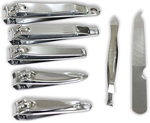 Hawk 7 Piece Cosmetology Set with Nail Clippers, Cleaner, File and Tweezers - B8506-YW