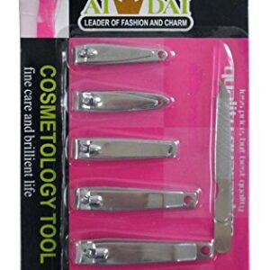 Hawk 7 Piece Cosmetology Set with Nail Clippers, Cleaner, File and Tweezers - B8506-YW