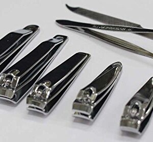 Hawk 7 Piece Cosmetology Set with Nail Clippers, Cleaner, File and Tweezers - B8506-YW