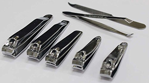 Hawk 7 Piece Cosmetology Set with Nail Clippers, Cleaner, File and Tweezers - B8506-YW