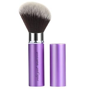 vela.yue retractable angled face powder blush bronzer travel kabuki makeup brush