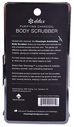 Cleanlogic Detox Purifying Charcoal Body Scrubber, 1 Count