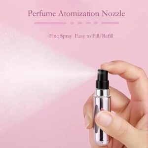 MDDRUIQI Perfume Travel Refillable Portable Perfume Atomizer Bottle 5ML Mini Refillable Perfume Spray Bottles Atomizer 5 Pack Travel Perfume Bottle for Outdoor and Traveling