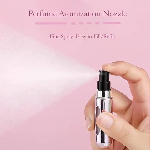 MDDRUIQI Perfume Travel Refillable Portable Perfume Atomizer Bottle 5ML Mini Refillable Perfume Spray Bottles Atomizer 5 Pack Travel Perfume Bottle for Outdoor and Traveling