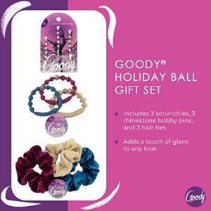 Goody Holiday Ball Scrunchies - 3 Count with 3 count Bobby Pins and 3 count Forever Elastics