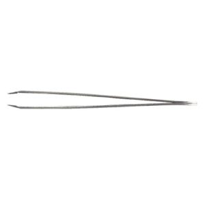 Silver Tone Stainless Steel Long Tweezers for Eyebrows 3.5 Inches Nice and Deft