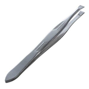 Silver Tone Stainless Steel Long Tweezers for Eyebrows 3.5 Inches Nice and Deft