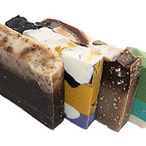 Morning Energy Soap Collection - 4(Four) 2Oz Guest Bars, Sample Size Soap -Natural Handmade Soaps for Fresh Morning Shower. Oatmeal Honey, Green Tea, White Tea, Coffee Soap - Falls River Soap Company