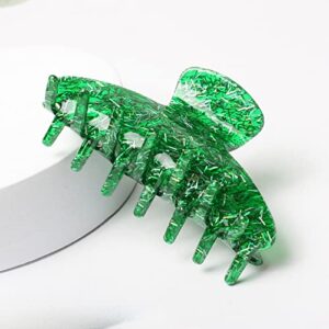 Christmas Hair Claw Clips for Women Girls Green Gold Hair Clips Cute Rhinestone Red Hair Claws Christmas Hair Accessories