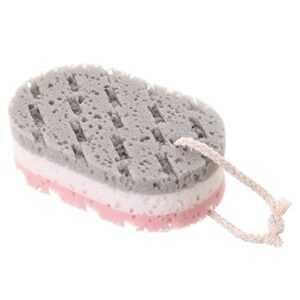 ingvy dry brushing body brush bath sponge ball shower rub whole body exfoliation dead skin remover massage brush moisturizing scrubber bathroom accessory (size : gray)