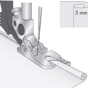 6 Sizes Rolled Hem Presser Foot, Wide Rolled Hem Foot Set & Narrow Hemmer Foot Set for All Low Shank Snap-On Singer, Brother, Babylock, Euro-Pro, Janome, Kenmore, White, Elna Sewing Machines