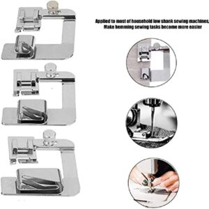 6 Sizes Rolled Hem Presser Foot, Wide Rolled Hem Foot Set & Narrow Hemmer Foot Set for All Low Shank Snap-On Singer, Brother, Babylock, Euro-Pro, Janome, Kenmore, White, Elna Sewing Machines