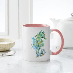 CafePress Paisley Seahorse Mugs Ceramic Coffee Mug, Tea Cup 11 oz