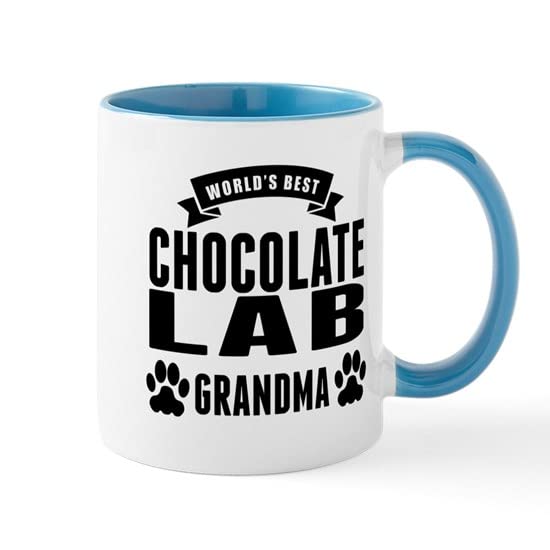 CafePress Worlds Best Chocolate Lab Grandma Mugs Ceramic Coffee Mug, Tea Cup 11 oz