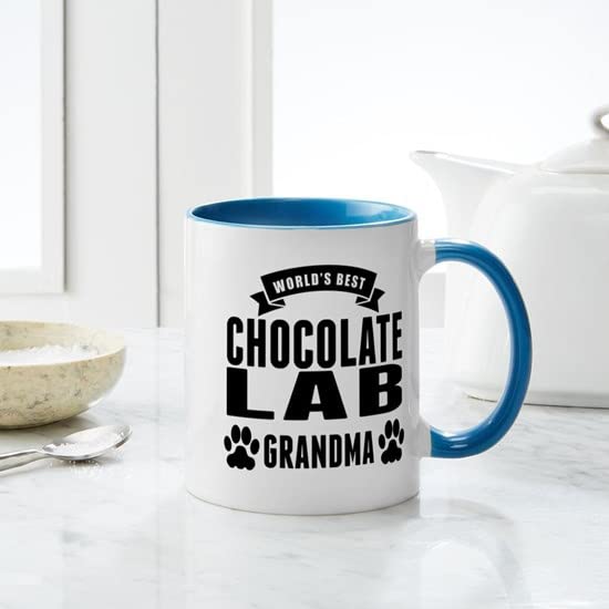 CafePress Worlds Best Chocolate Lab Grandma Mugs Ceramic Coffee Mug, Tea Cup 11 oz