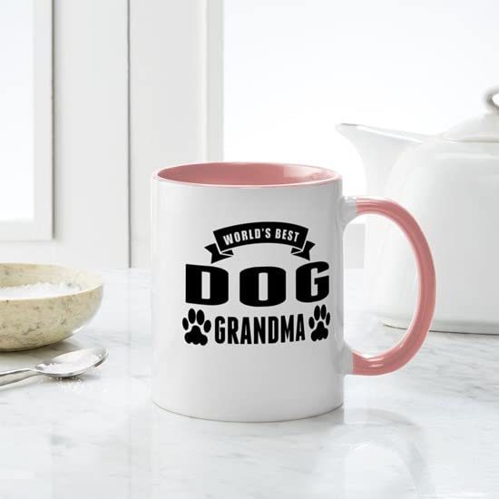 CafePress Worlds Best Dog Grandma Mugs Ceramic Coffee Mug, Tea Cup 11 oz