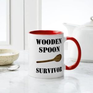 CafePress Wooden Spoon Survivor Mug Ceramic Coffee Mug, Tea Cup 11 oz