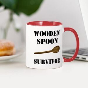 CafePress Wooden Spoon Survivor Mug Ceramic Coffee Mug, Tea Cup 11 oz