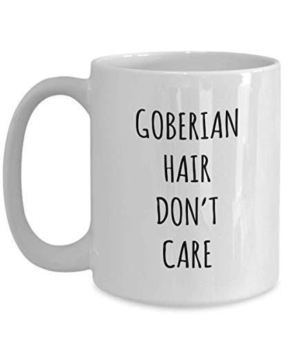 Funny Goberian Hair Don't Care Coffee Mug Tea Cup Mug for Dog Lovers Gag Mug for Men and Women